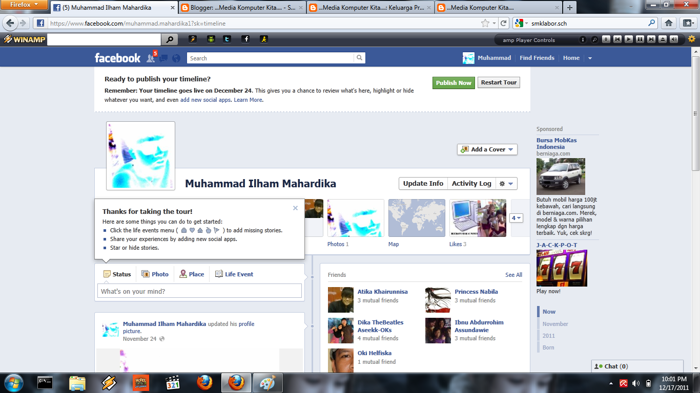 ...Media Komputer Kita....: Cara Membuat Tampilan FB Yang Baru.Di sini ...