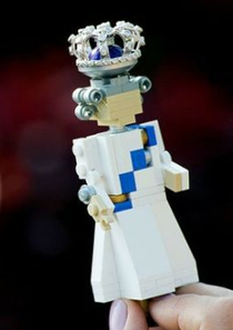 Spend Like A King: Lego Figure of Queen Elizabeth II With A Diamond Crown