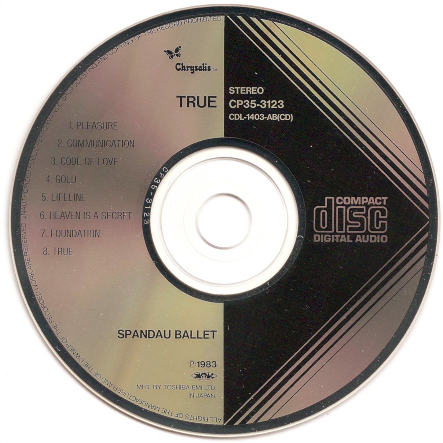 The First Pressing CD Collection: Spandau Ballet - True