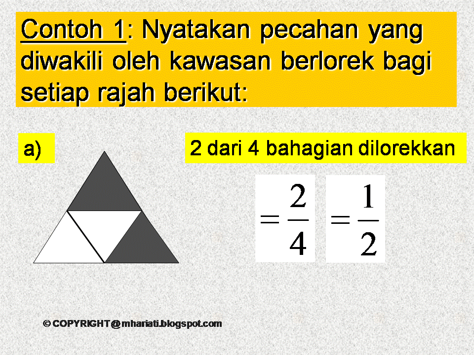 TIP BELAJAR MATEMATIK (TIPS FOR LEARNING MATHEMATICS): PECAHAN - PENGENALAN