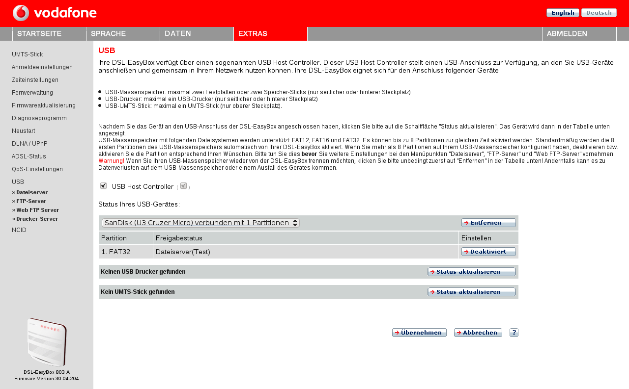 Freddy's Blog: EasyBox 803A als Dateiserver nutzen