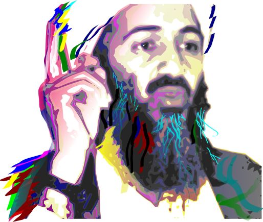 POP-ART PORTRAIT DRAWING: 'OSAMA' In Pop-Art Sketch