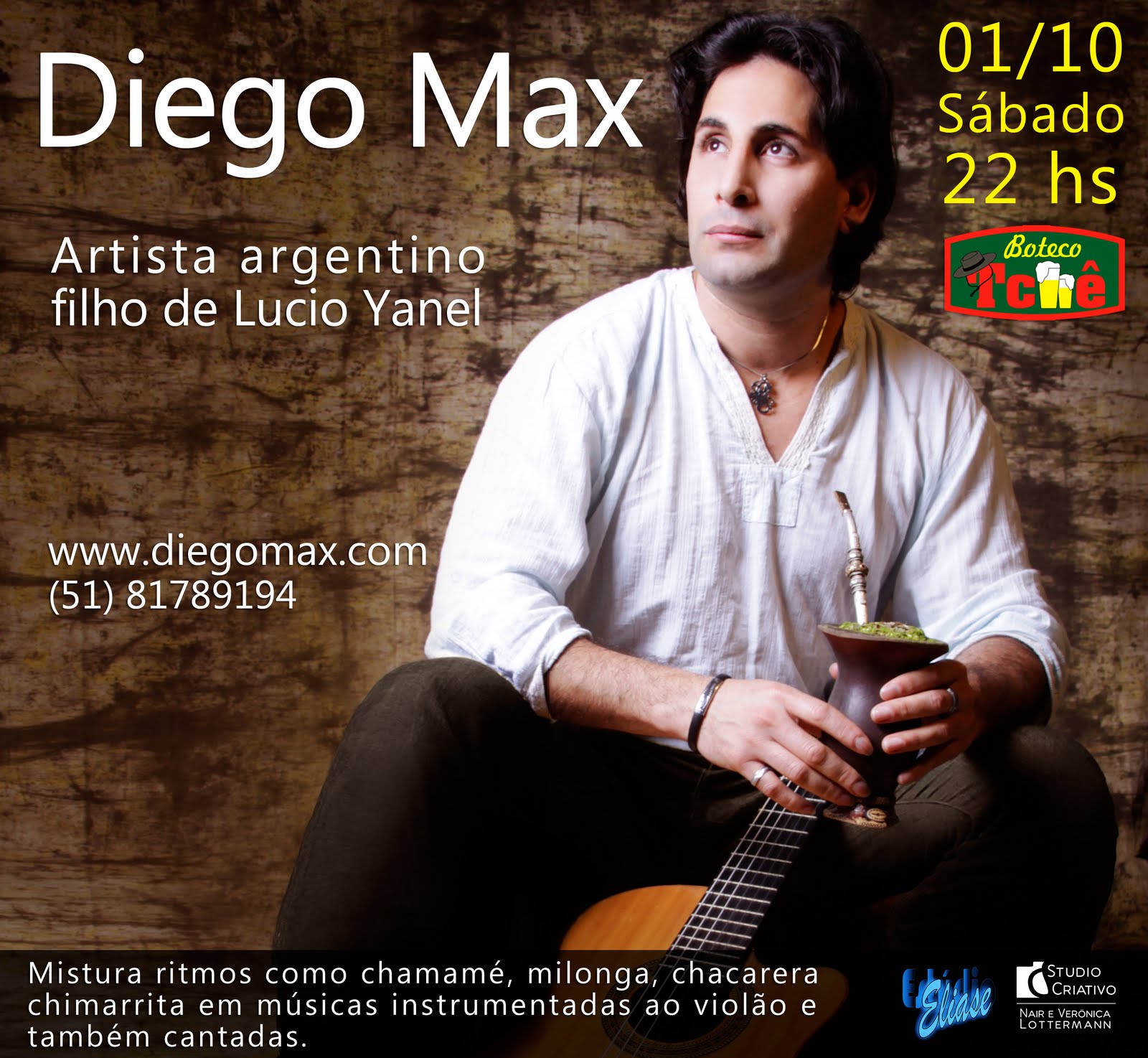 Produto Cultural Gaúcho: Diego Max no Boteco Tchê