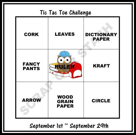 Scrap Our Stash Challenge: September Tic Tac Toe Stash Challenge ...