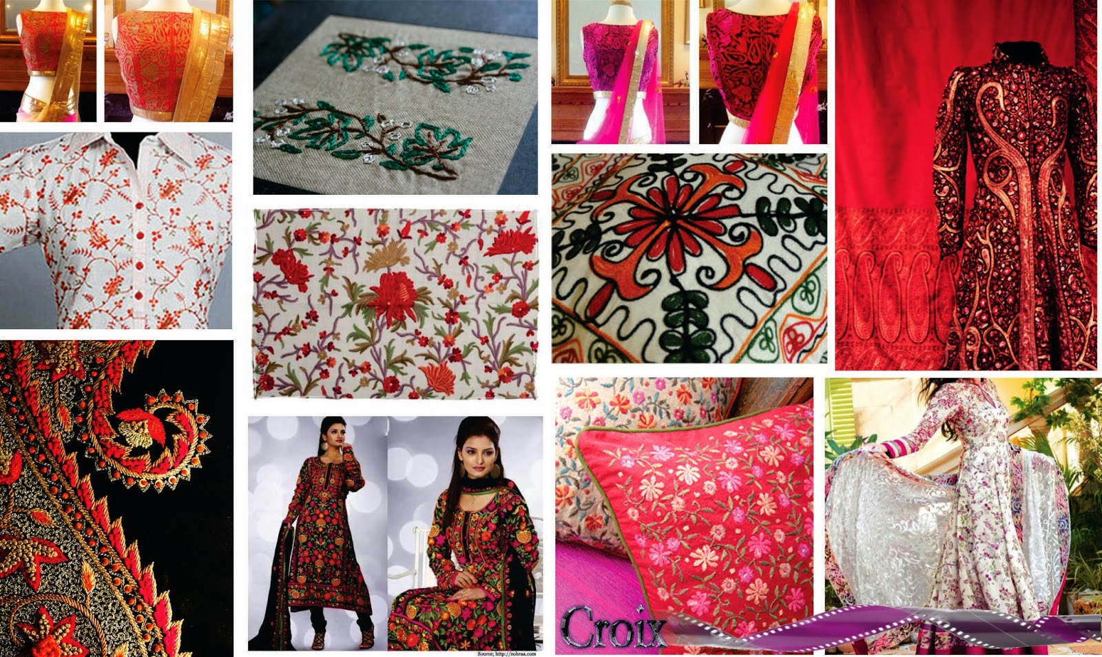 Croix Imagen: Bordado Kashida, una oda a la naturaleza de la región de ...