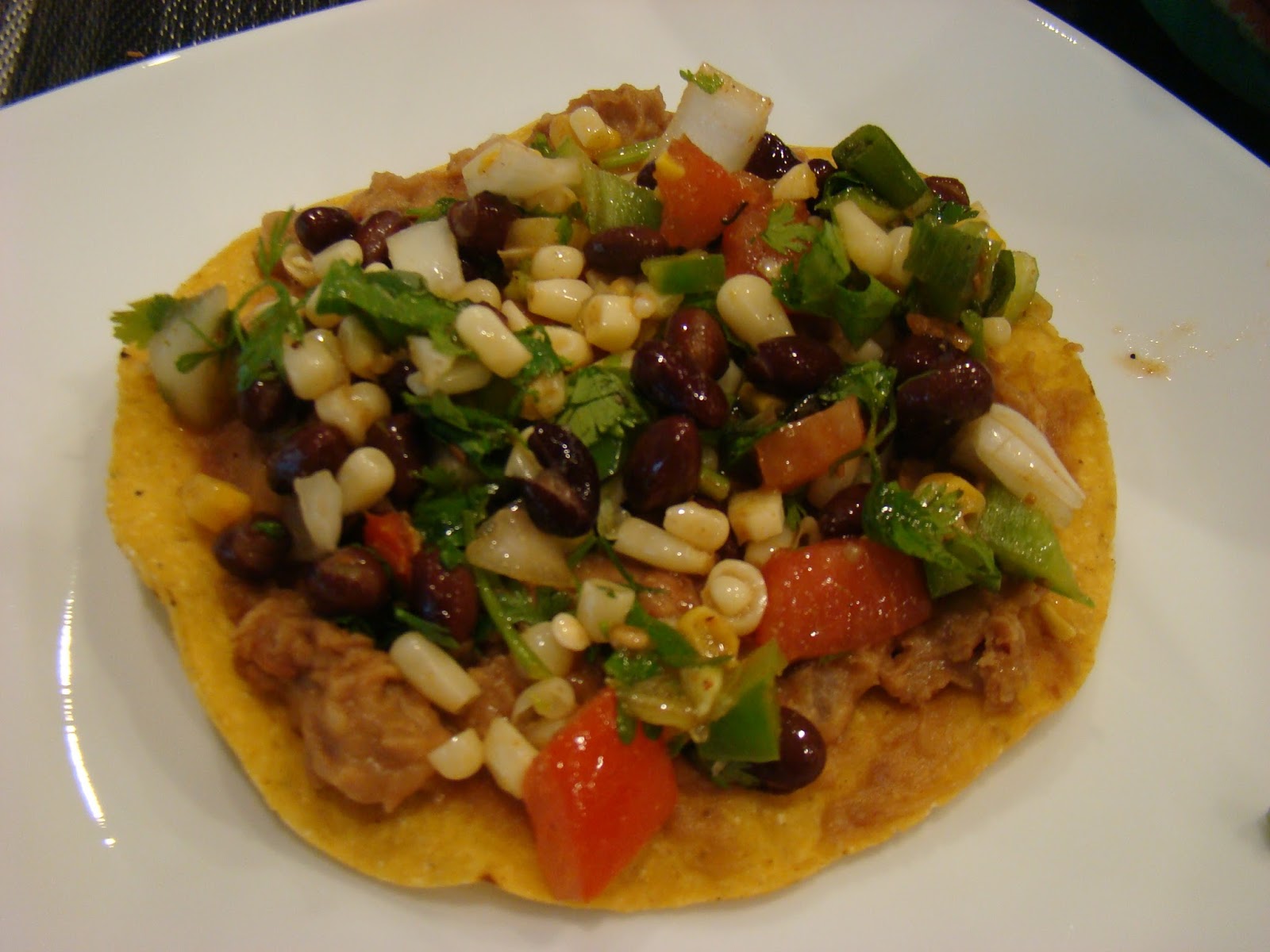 My Favorite Recipes Collection: Vegetarian Bean Tostadas and Flat ...