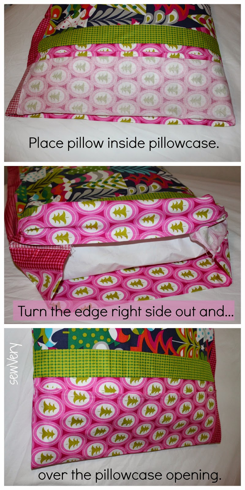 SewVery A SewVery Simple Envelope Pillowcase Tutorial SewVery A SewVery Simple Envelope Pillowcase Tutorial