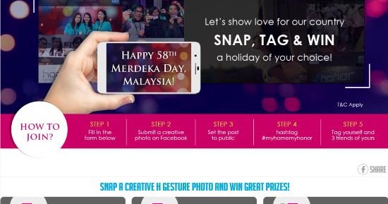 My Home My Honor Snap, Tag & Win Contest: Win a holiday of your choices ...