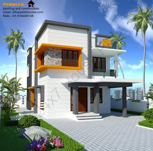 1879 SqFt Small Plot 4 Bedroom Contemporary Home Design with Free Plan ...