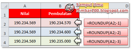Rumus Pembulatan Angka Keatas Di Ms Excel - Sampul Ilmu