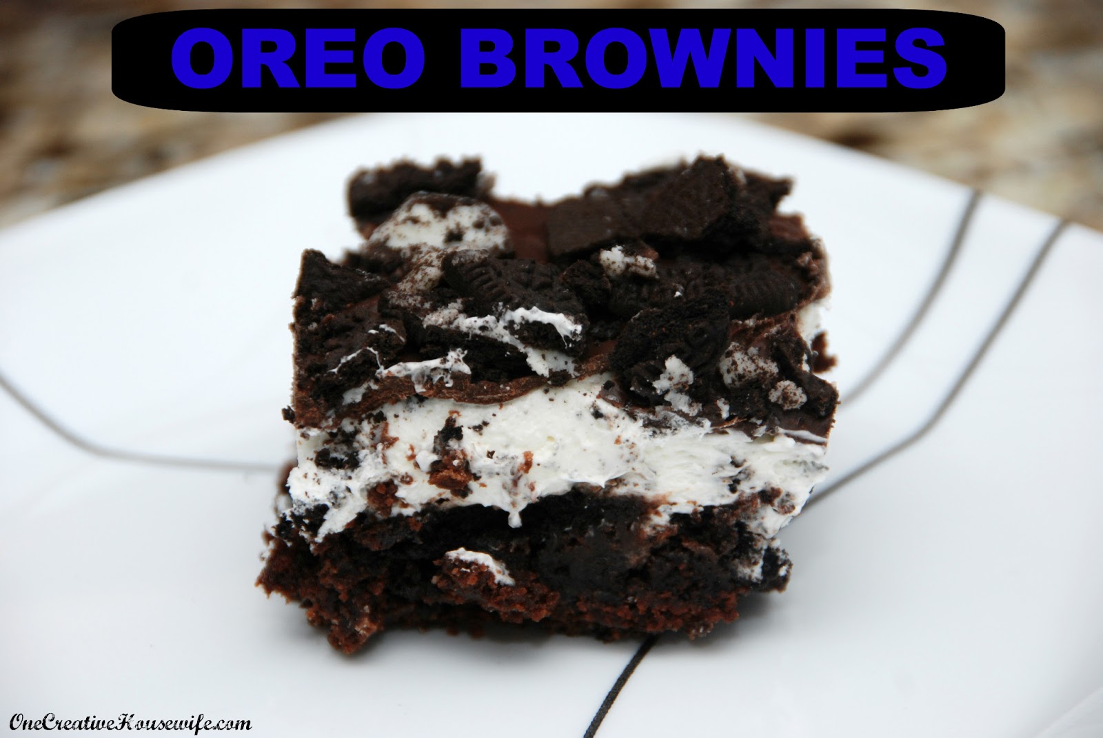 One Creative Housewife: Oreo Brownies
