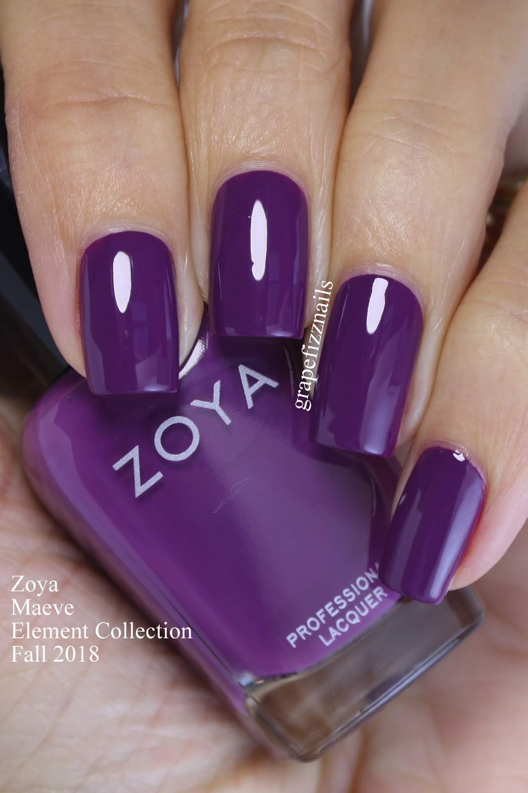Grape Fizz Nails: Zoya Element Collection, Fall 2018