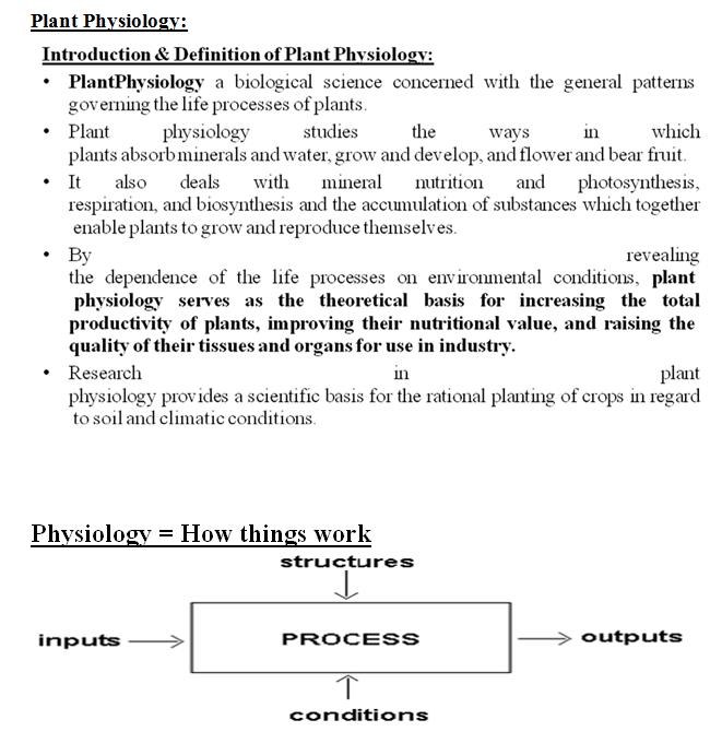 Introduction to Plant Physiology ~ Dhiraj's Blog