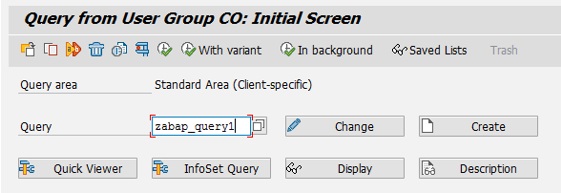 SAP ABAP technical information: SAP Query creation