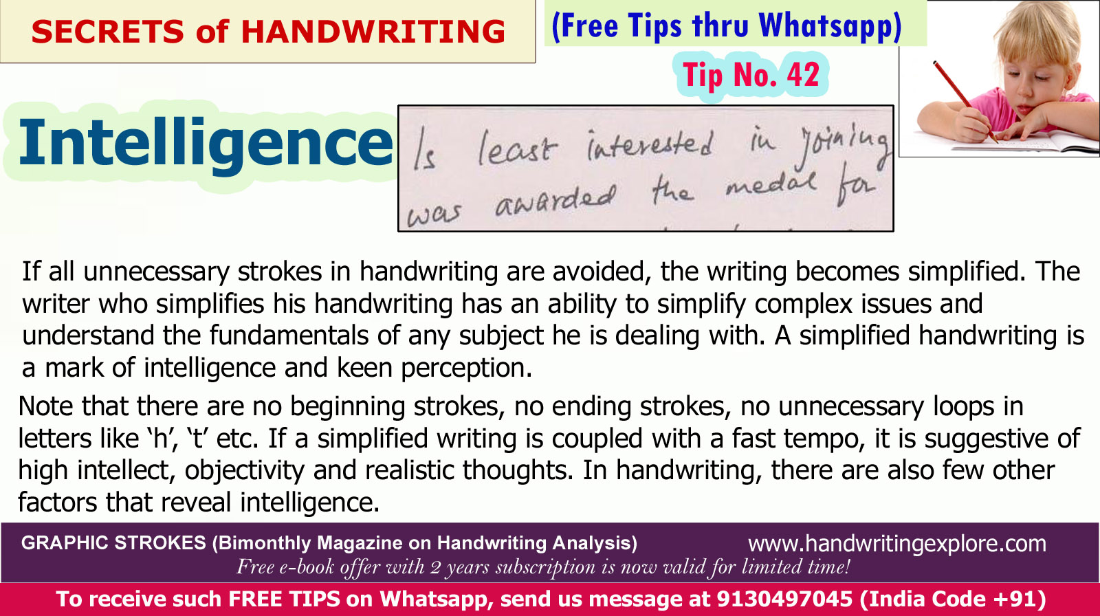 Handwriting Analysis: Intelligence in Handwriting