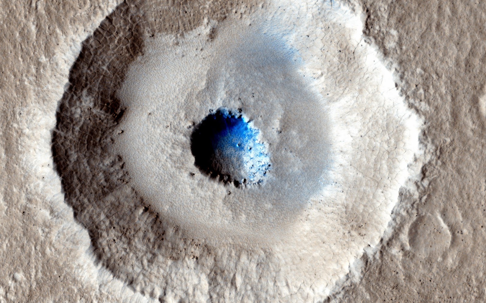 Areology: Terraced Crater in Arcadia Planitia