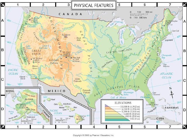 Physical Features Of United States Map - United States Map