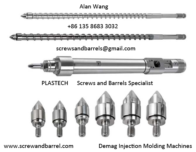 Demag injection screws, barrels, cylinders, screw tips and other front ...