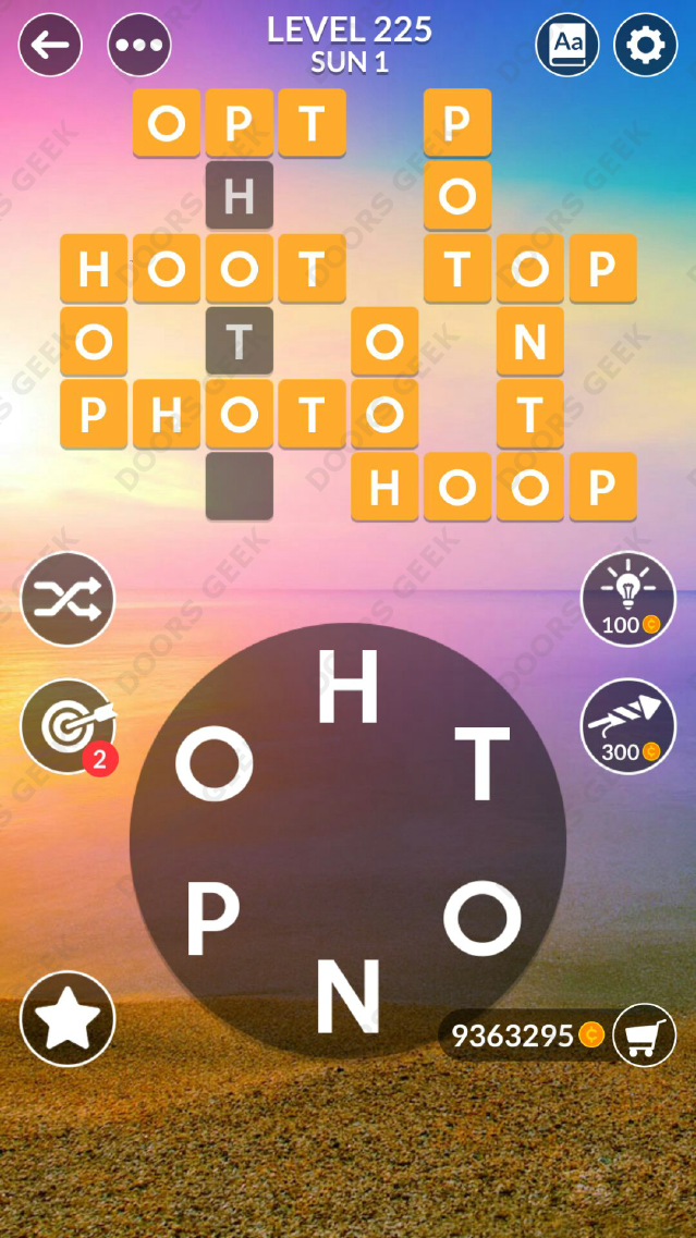 Wordscapes Level 225 Answers ~ Doors Geek