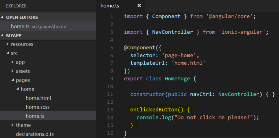 โปรแกรมเมอร์ฝึกหัด: Ionic: Adding a Button