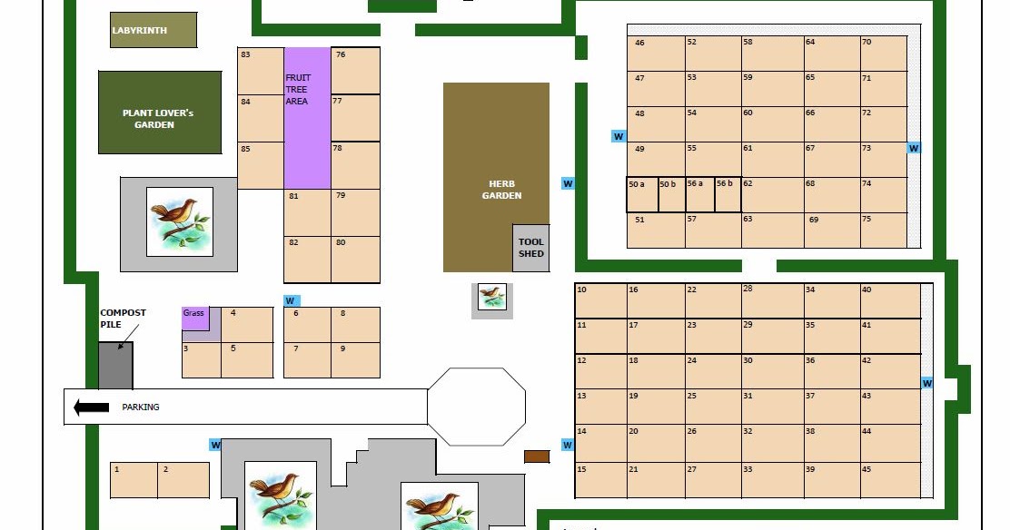 Churchill Park Community Garden: Garden Map