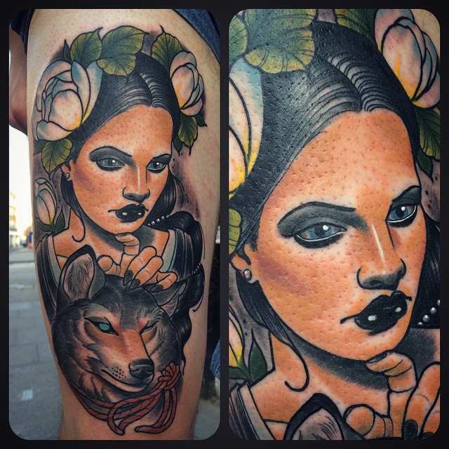 Wolf Winking Tattoo ~ z Tattoo Geek - Ideas for best tattoos