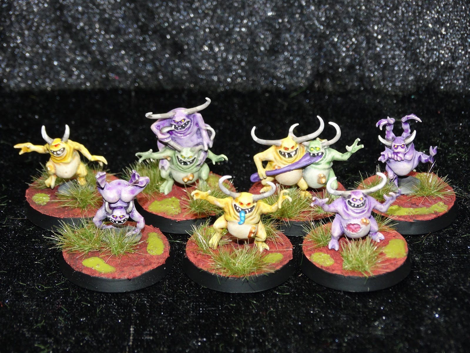 Making miniatures with Mario: Nurgle : Nurglings finished