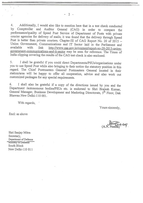 Use Speed Post, it’s better than private courier: Postal dept to ...