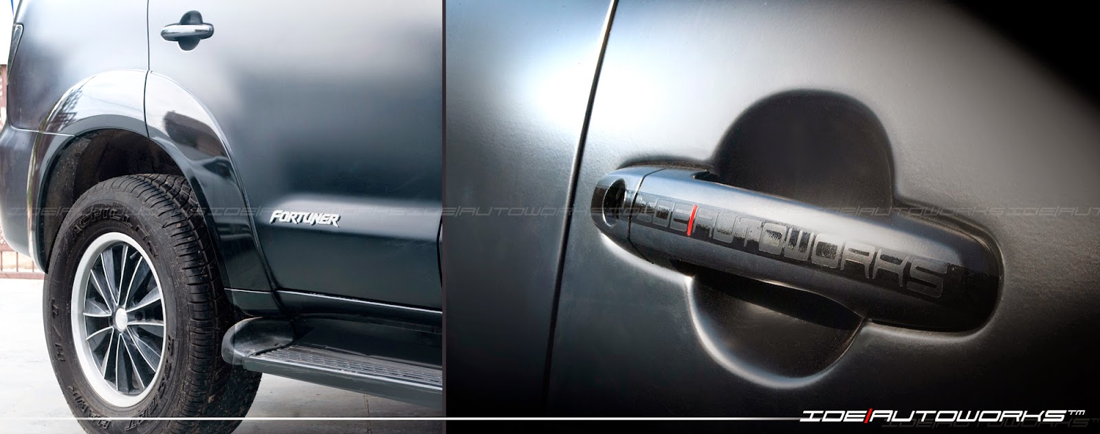 Toyota Fortuner Satin Matte Black Full Car Wrap | IDE Autoworks