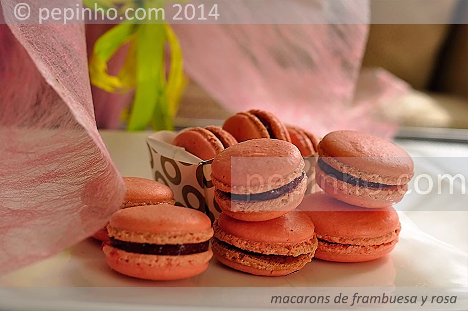 i-Recetas: Macarons de frambuesa y rosa (o fresa)