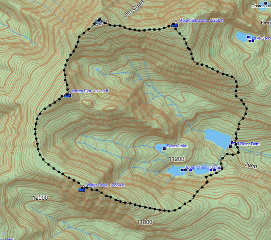 Colorado Ascents: Witter, Eva, Parry and Bancroft Loop