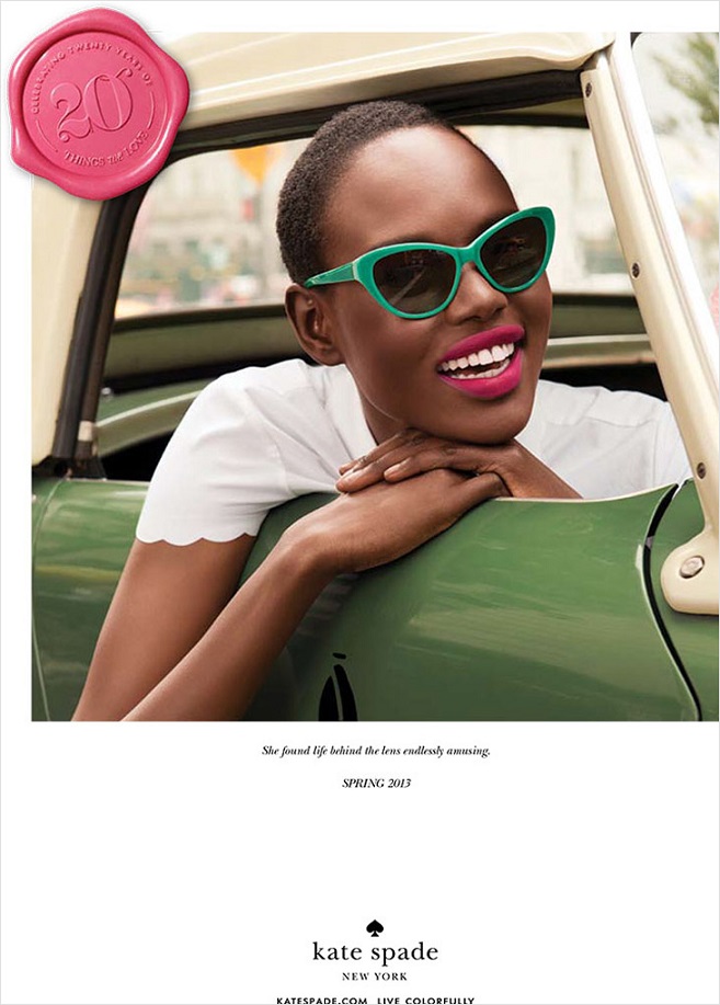 Kate Spade Spring 2013 Campaign featuring Ajek Deng and Kelly Mittendorf