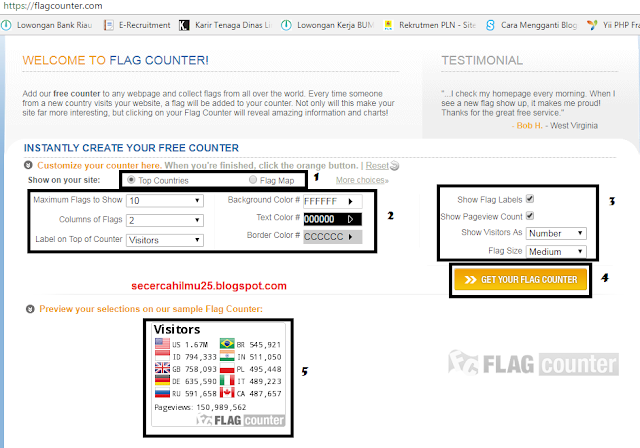 Cara Memasang Flag Counter Pada Wordpress ~ Secercah Ilmu