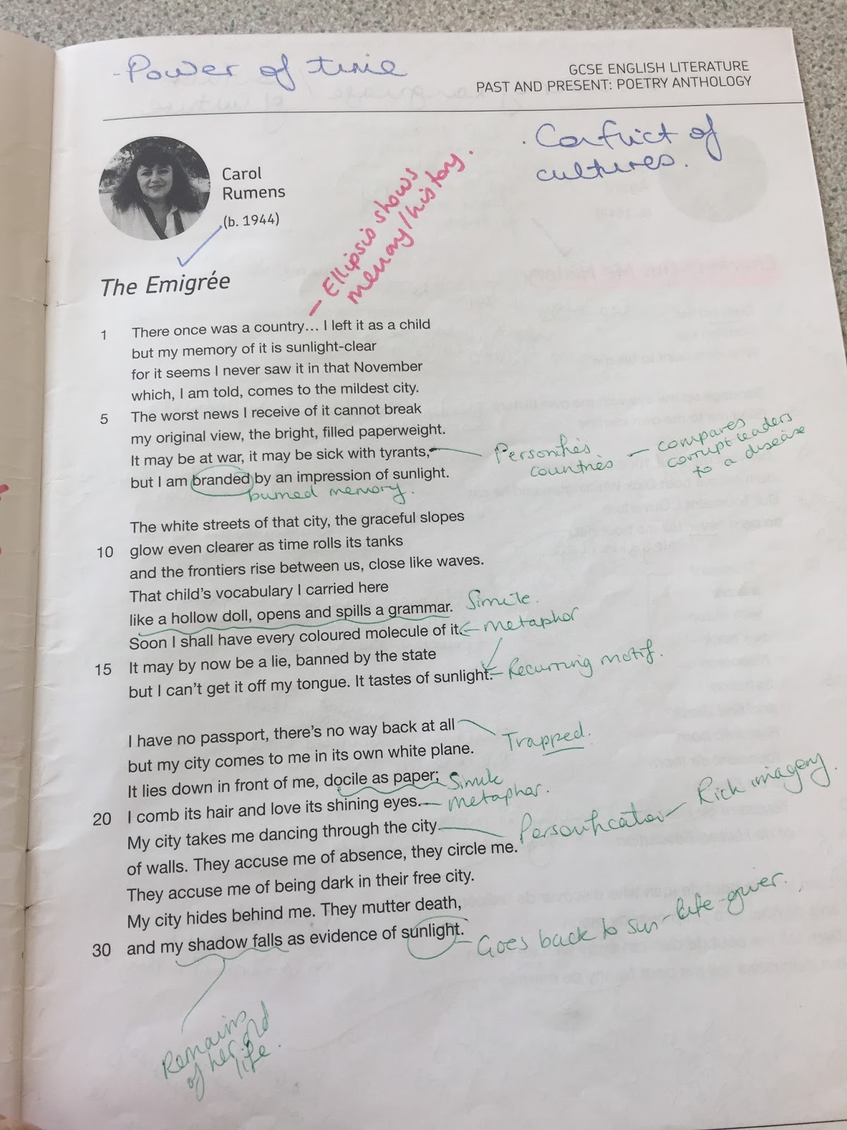 Year 10 and 11 Exam Help: Poetry revision