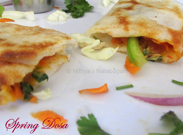 Spring Dosa |Nithya's Nalabagam