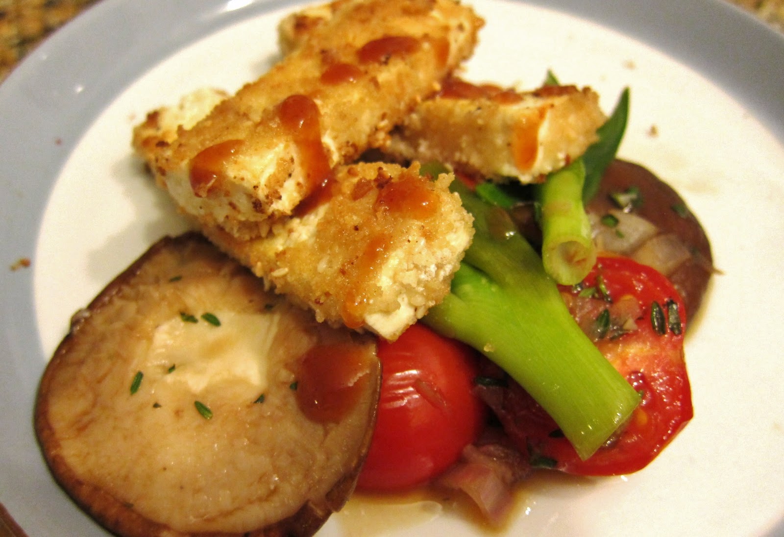 The Vegan Chronicle: Sesame-Crusted Tofu Sticks with Vegetable Saute