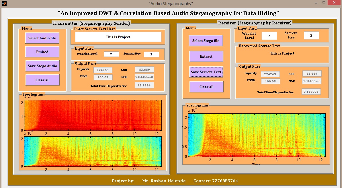 Audio Steganography Data Hiding Using Matlab Project Code ~ Matlab Projects