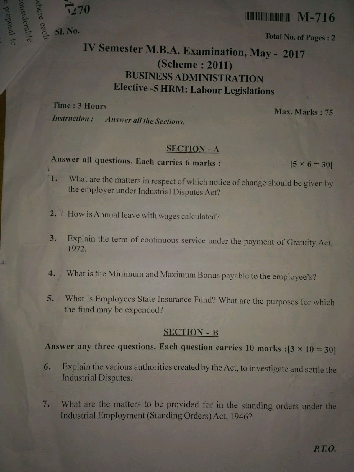 IV SEM 2017 HRM PAPERS