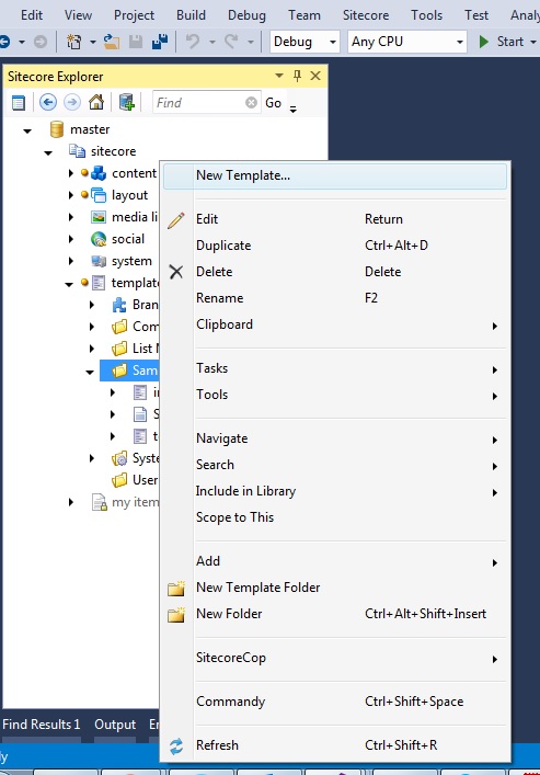 Explore Sitecore: Creating template with sitecore rocks