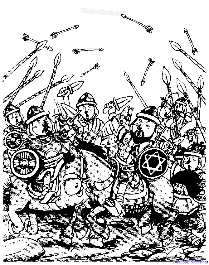 Dibujo de David para colorear ~ Dibujos Cristianos Para Colorear