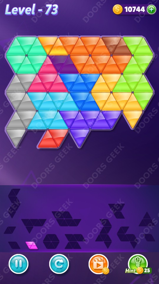 Block! Triangle Puzzle Champion Level 73 Solution ~ Doors Geek