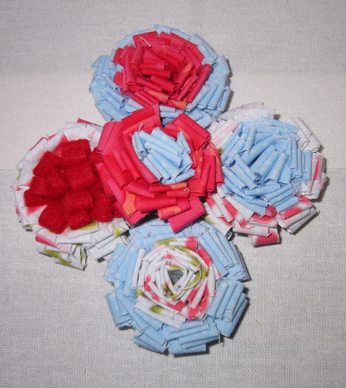 Jackie's Art Quilts: 3D Flowers
