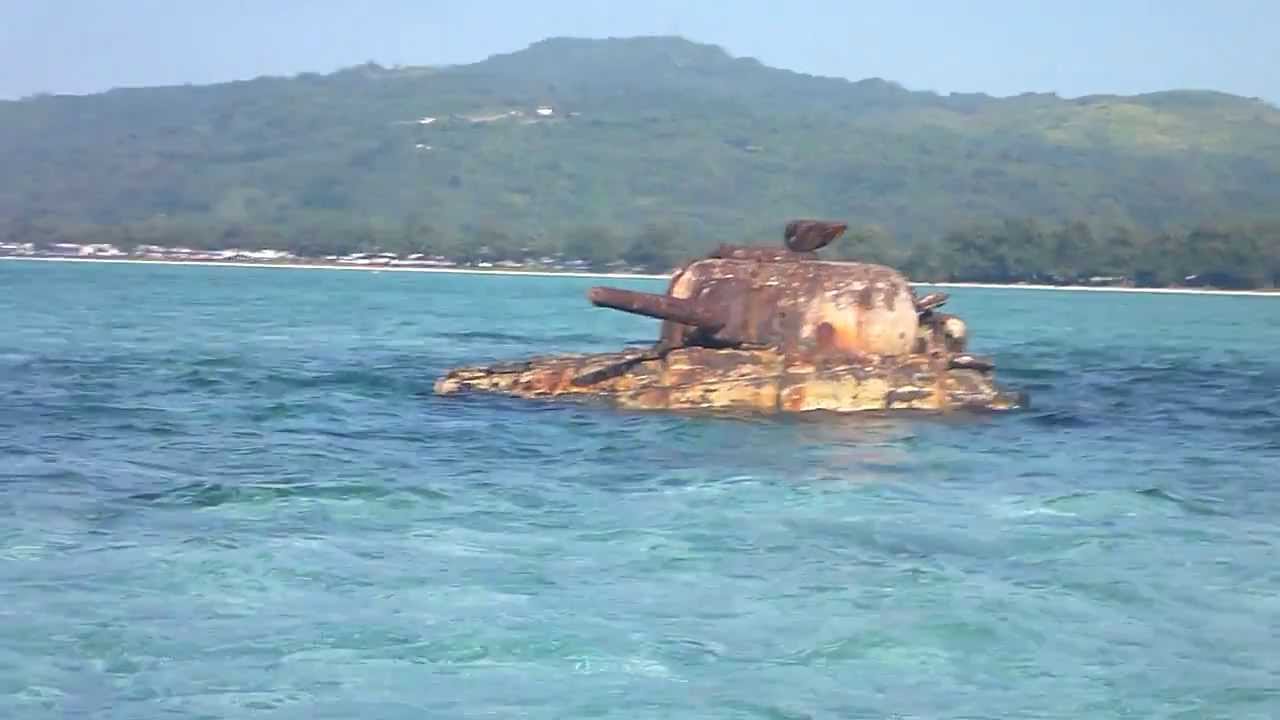 The submerged Sherman tanks of Saipan – WW2Wrecks.com