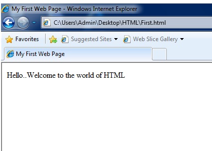 IGNOU: H-1 : My first web page