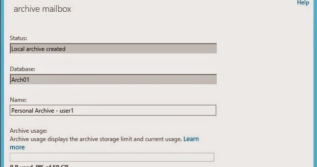 Exchange: In-Place Archiving in Exchange 2013