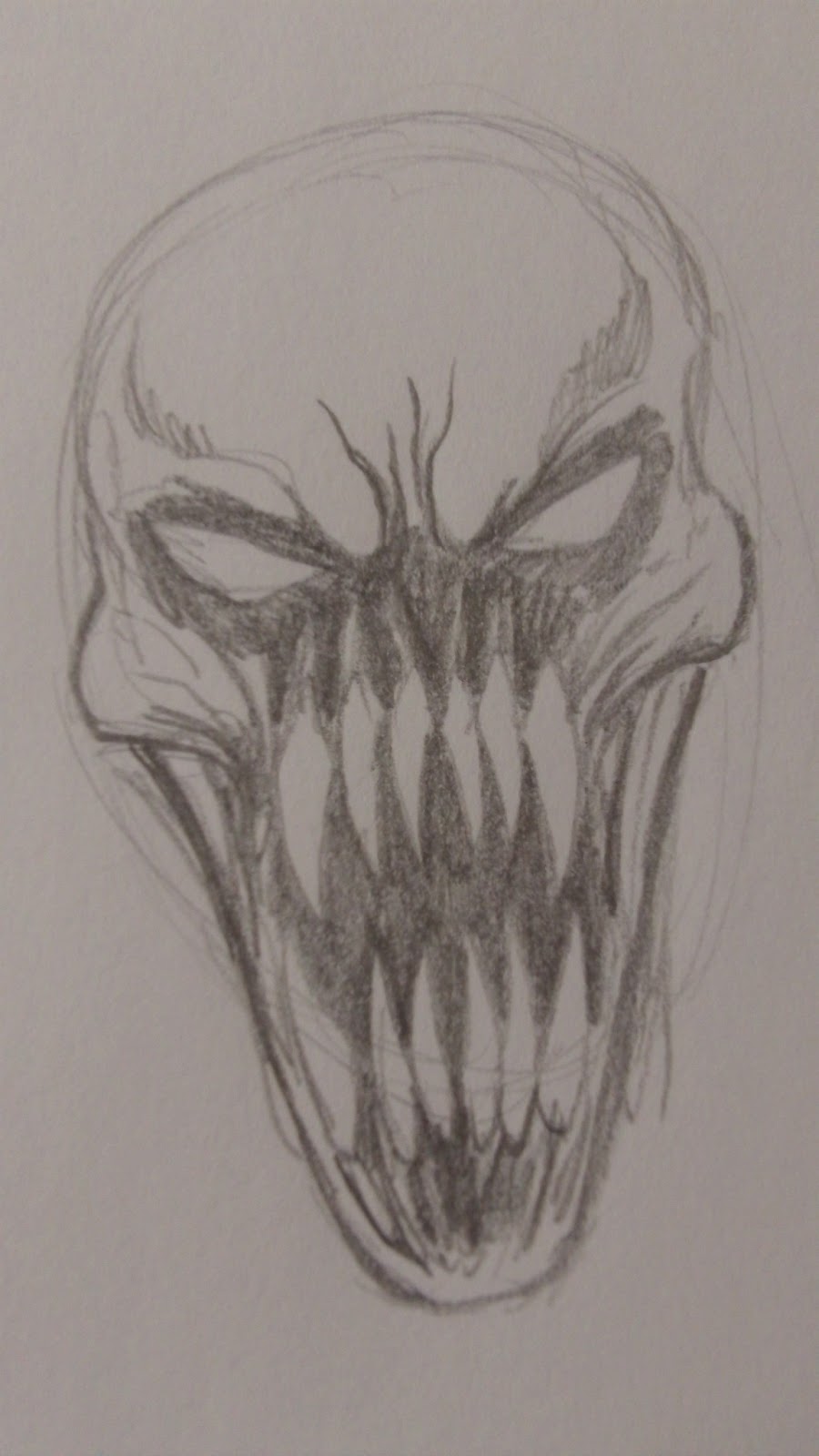 Wayne Tully Horror Art: How To Draw Monster Heads