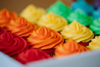 Little Paper Cakes: Gay Pride Rainbow Sponge Cupcakes - Professional Shots!