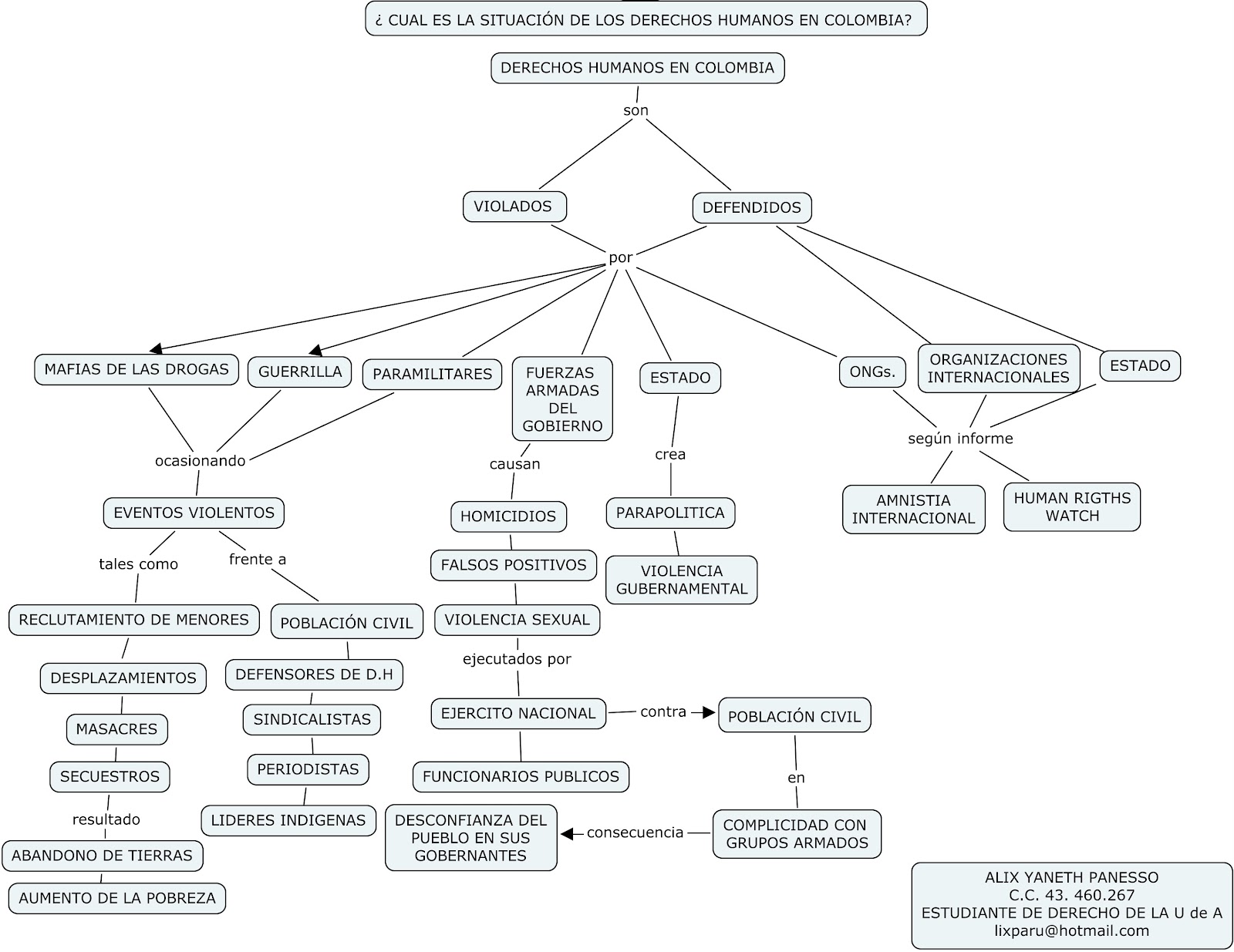 Ni Falsos Ni Positivos Agenda 1 Mapa Conceptual De Derechos Humanos