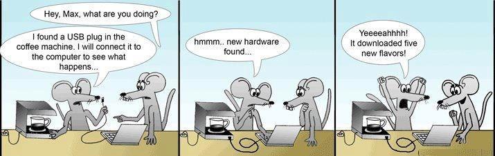 Humour - Laptop and Coffee Machine