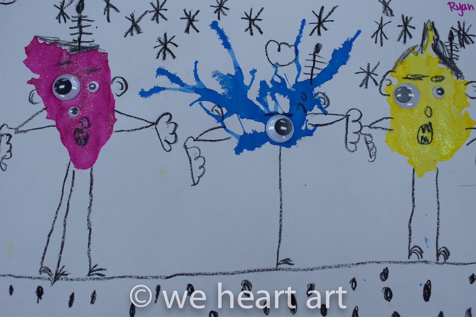 we heart art: Splat Monsters!